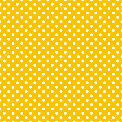 Seamless Vector Pattern With Small White Polka Dots On A Sunny Yellow