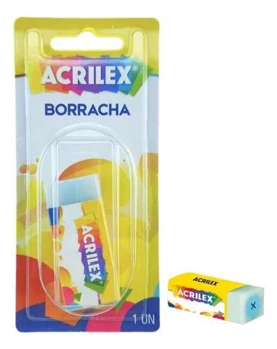 Borracha Escolar Acrilex Jelly Azul Mercadolivre