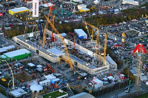 Luftaufnahme M Nchen Liebherr Messestand Auf Der Weltleitmesse