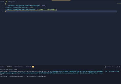 java System out println ह displays in Visual Studio Code