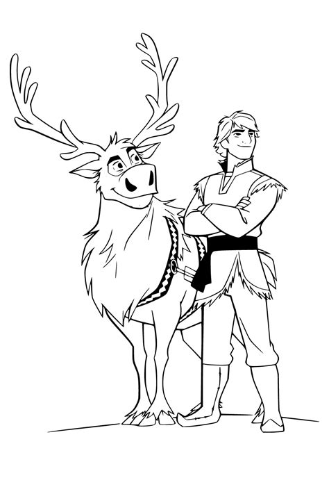 Kristoff Y Svan Olaf Anna Para Colorear Imprimir E Dibujar Dibujos