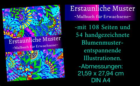 Erstaunliche Muster Malbuch für Erwachsene Mit 54 schönen und