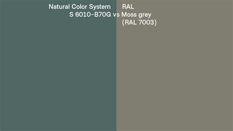 Natural Color System S B G Vs Ral Moss Grey Ral Side By