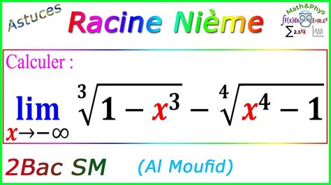 Limite d une Fonction Racine Nième 2 Bac SM Exercice 22 YouTube