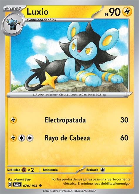 Luxio 070 193 Evoluciones en Paldea Trading Card Game Pokémon