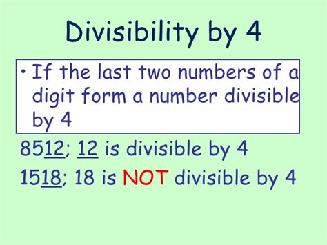divisibility rules