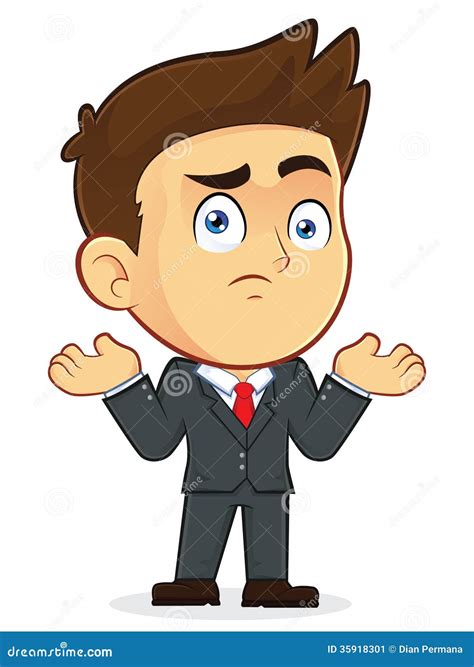 Confused Man Vector Illustration Cartoondealer