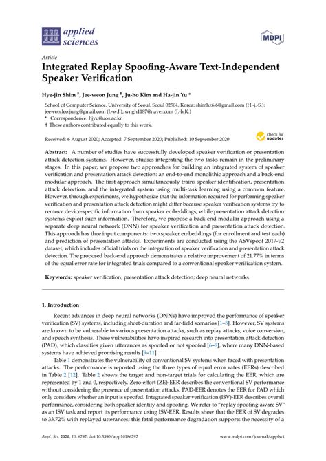 pdf integrated replay spoofing aware text independent speaker verification