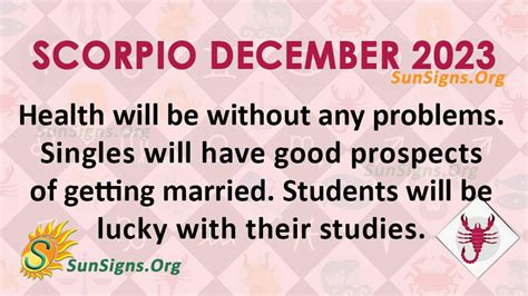 Scorpio December Monthly Horoscope Predictions Sunsigns Org