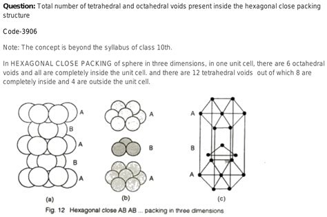 47 total number of tetrahedral and octahedral voids present inside the hexagonal close packing