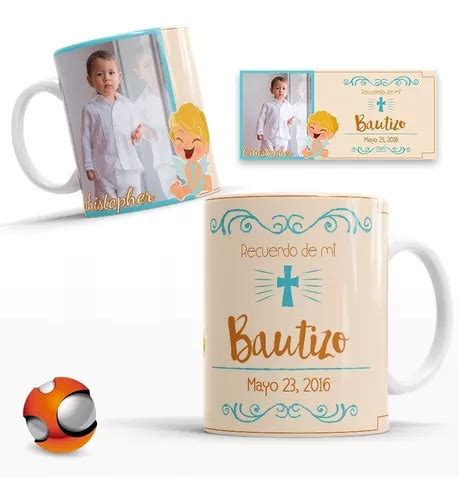 30 Tazas Personalizadas Recuerdos Bautizo Niño Con Su Foto