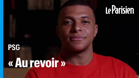 Au revoir Kylian Mbappé officialise son départ du Paris Saint