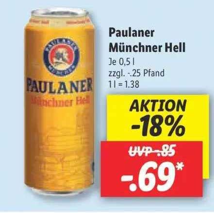 Paulaner Münchner Hell Angebot bei Lidl 1Prospekte de