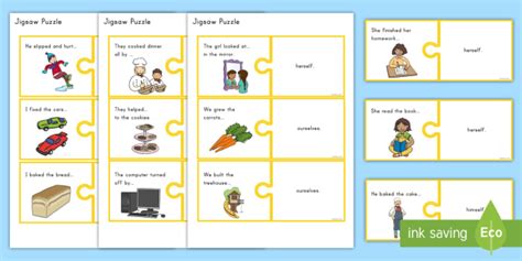 Reflexive Pronoun Jigsaw Puzzle Teacher Made