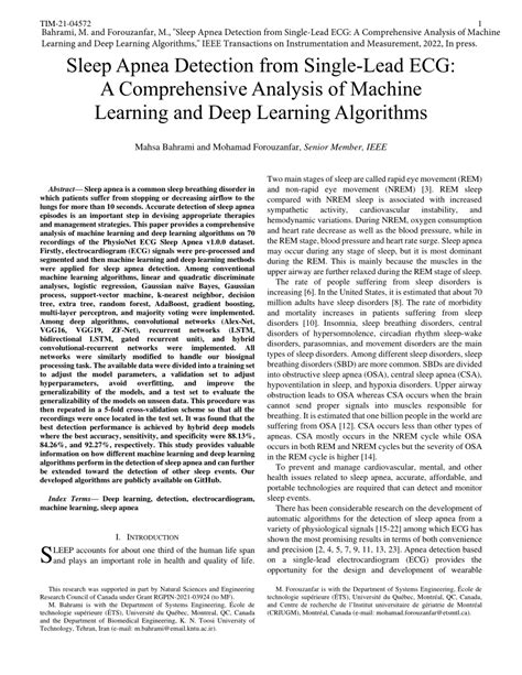 pdf sleep apnea detection from single lead ecg a comprehensive analysis of machine learning