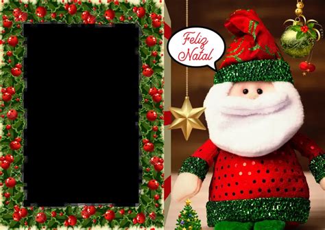 Papai Noel Moldura Feliz Natal Imagem Legal