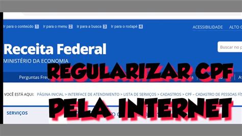 Como Regularizar O Cpf Pela Internet Youtube