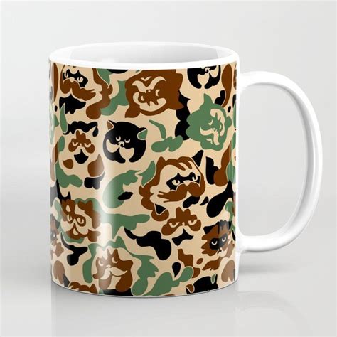 Buy Cat Camouflage Coffee Mug By Huebucket Worldwide Shipping