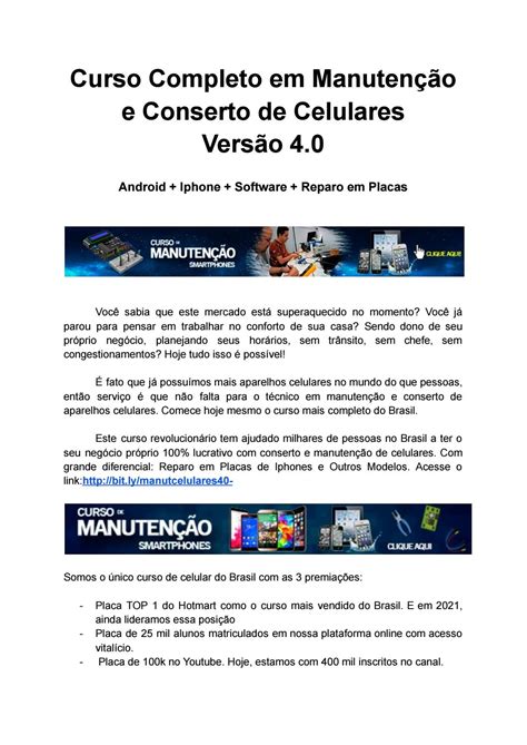Curso Completo em Manutenção e Conserto de Celulares Versão 4 0 by
