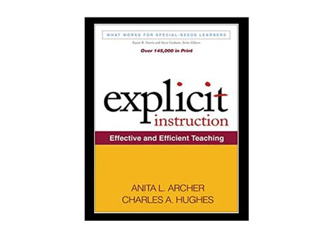 explicit instruction by archer and hughes special education resource project vanderbilt