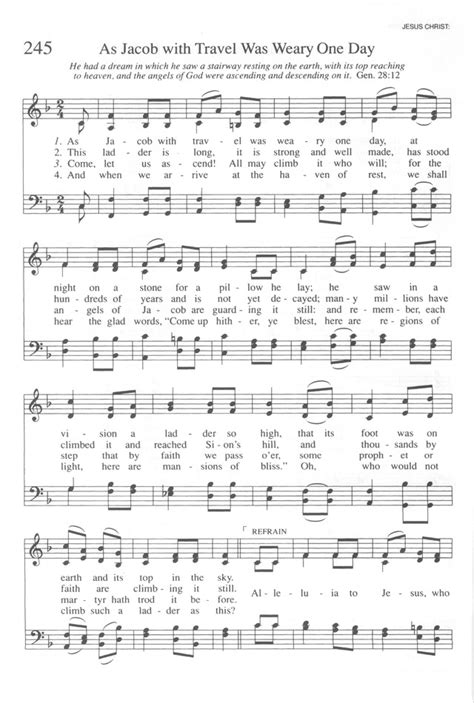 Trinity Hymnal Rev Ed 245 As Jacob With Travel Was Weary One Day