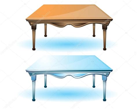 Ilustración vector de dibujos animados mesa de madera interior vector