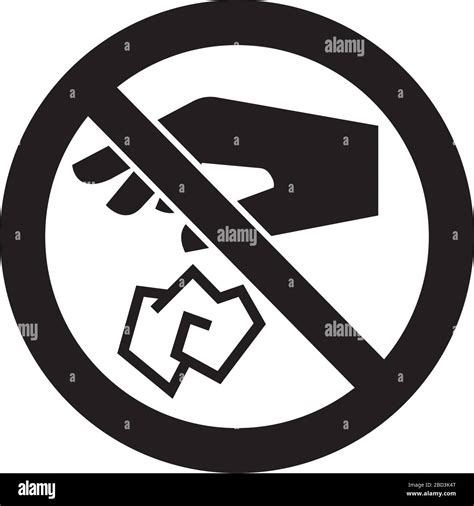 Panneau d interdiction pictogramme ne jetez pas de déchets Image