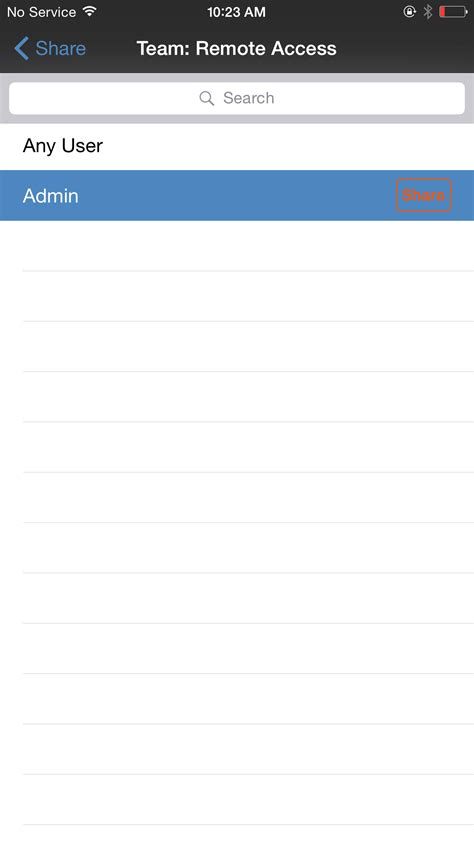 share a session with other members from the ios access console