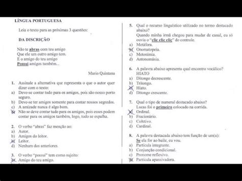 Quest Es De Portugu S Concurso Anterior Banca Shdias Prova De