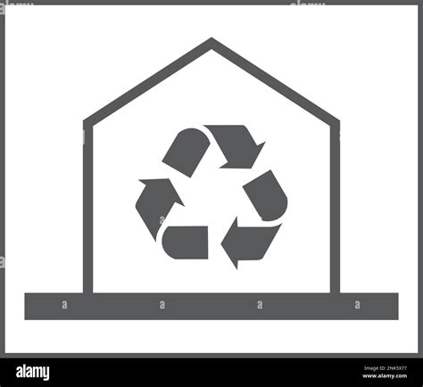 Recycling Pictogram Sustainable Building From Recycled Materials Stock