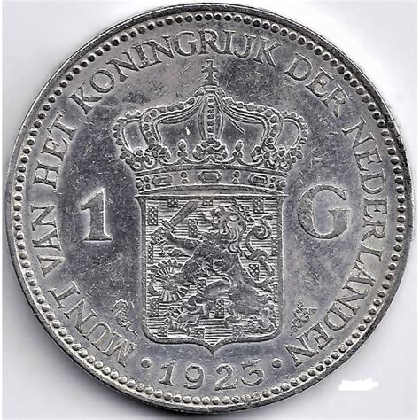 Nederland 1923 1 Gulden Wilhelmina ZF