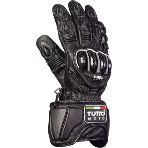 Luva Tutto Moto Couro X Racing Preta Grid Motors