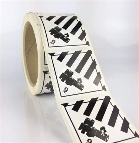 Class Labels Miscellaneous Lithium Batteries Rolls Mm X Mm
