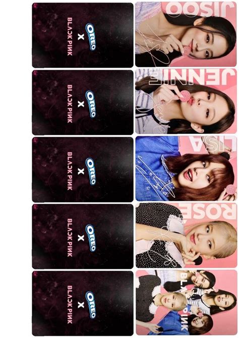 Blackpink X Oreo Pc Kart Ablonu Sticker Tasar M Kartlar