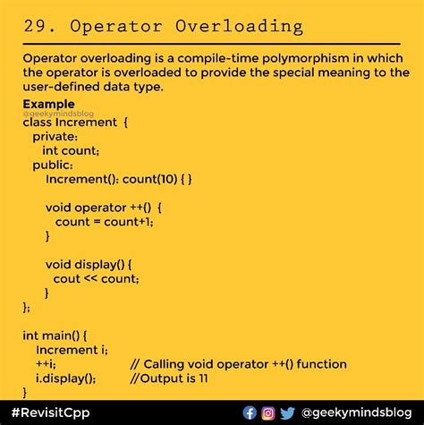 operator overloading in c is a compile time polymorphism cpp oop code programming coding