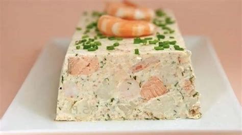 Terrine de Saint Jacques saumon et crevettes à la crème citronnée