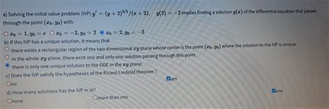 solved a solving the initial value problem ivp