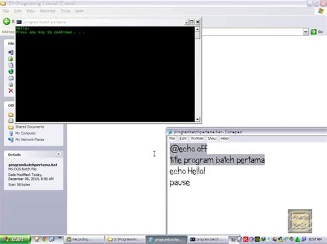 [indonesia] programming batch tutorial 1 perintah sederhana youtube