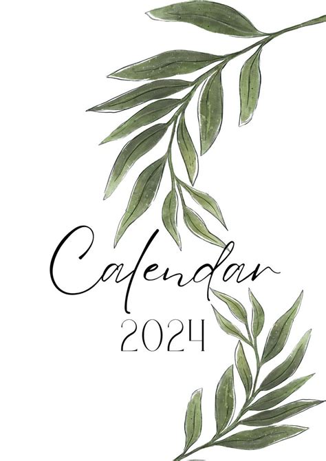 2024 PLANT GREENERY CALENDAR Printable Digital Succulent Etsy In 2024