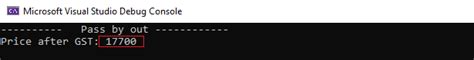 Ref Vs Out Parameter In C