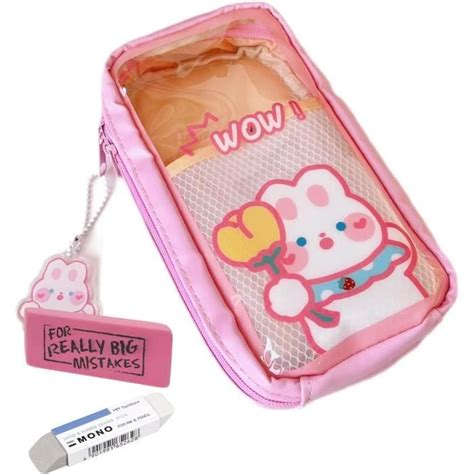 Trousse Kawaii Trousse À Crayons Kawaii Portable De Grande Capacité