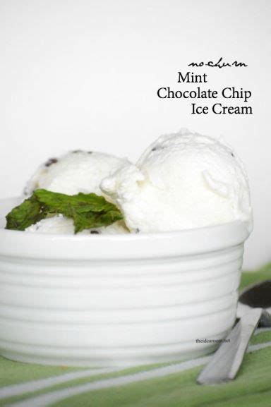 No Churn Mint Ice Cream Mint Chocolate Chip Ice Cream Homemade Ice