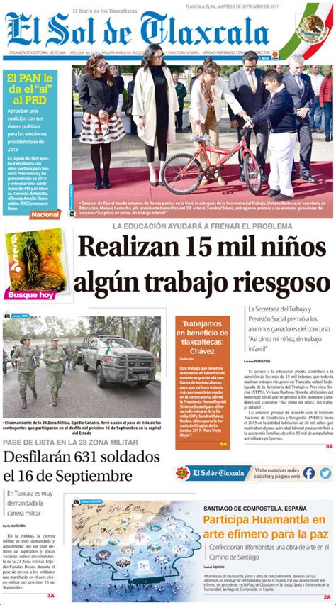 Periódico El Sol de Tlaxcala México Periódicos de México Edición de
