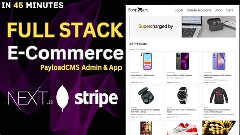 build and deploy full stack e commerce app using next js 13 and payloadcms in 45 minutes
