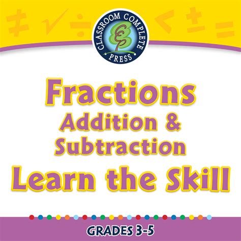 Number Operations Fractions Addition Subtraction Learn The