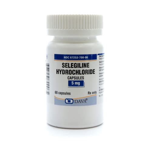 selegiline hcl 5mg 60 capsules bottle mcguff medical products