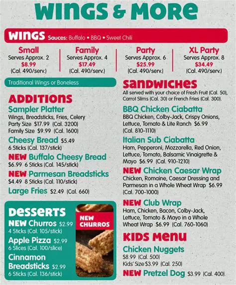 Chuck E Cheese S Menu Menu For Chuck E Cheese S Idle Hour Drive