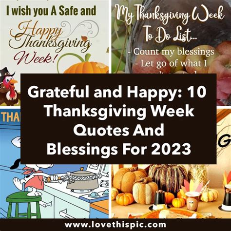 Grateful And Happy Thanksgiving Week Quotes And Blessings For