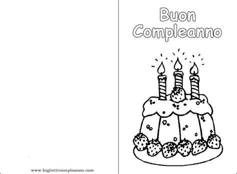 Biglietto Di Buon Compleanno Da Stampare E Colorare