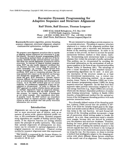 recursive dynamic programming for alignment